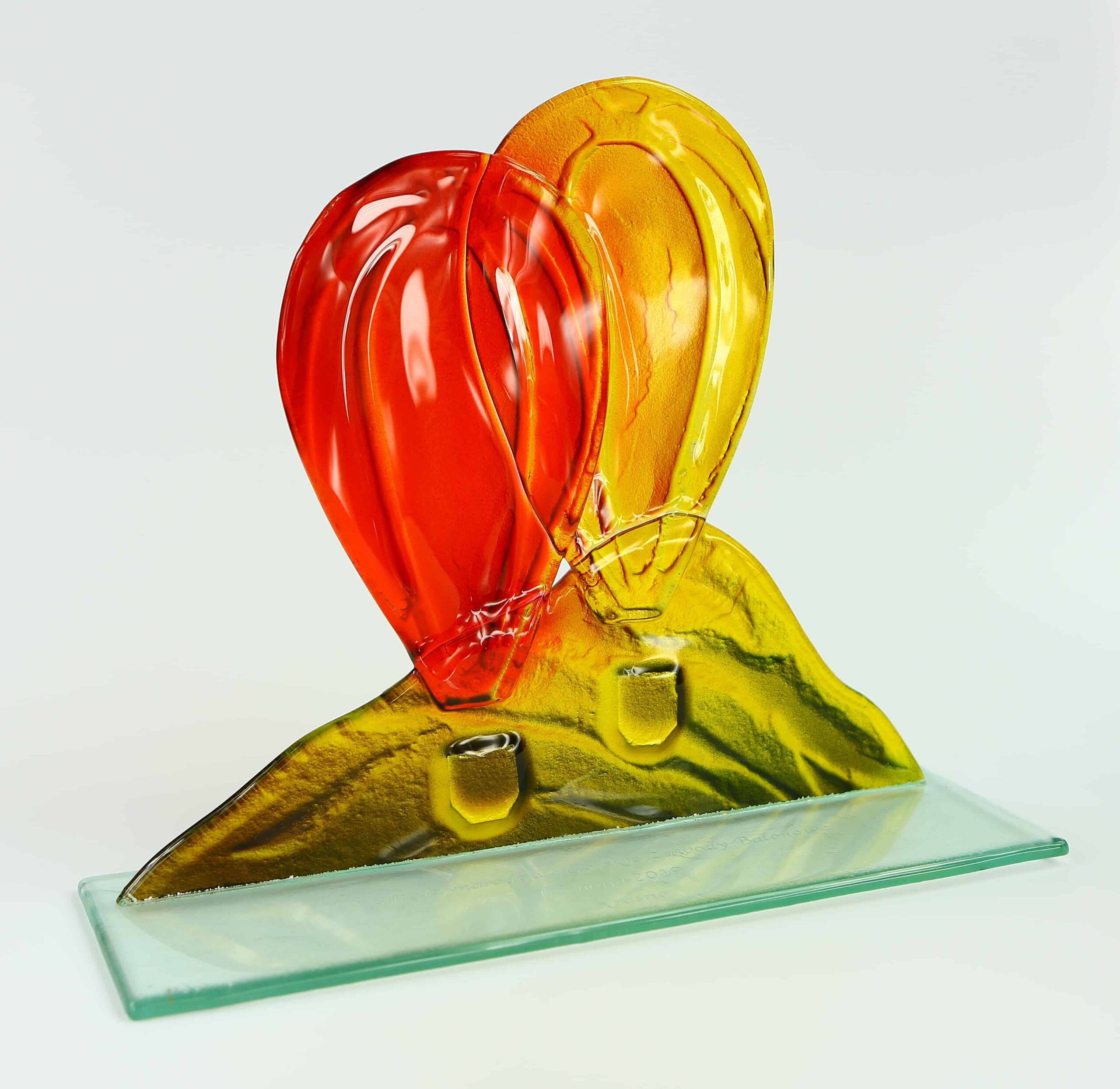 Glass statuettes with engraving | GHC Krosno